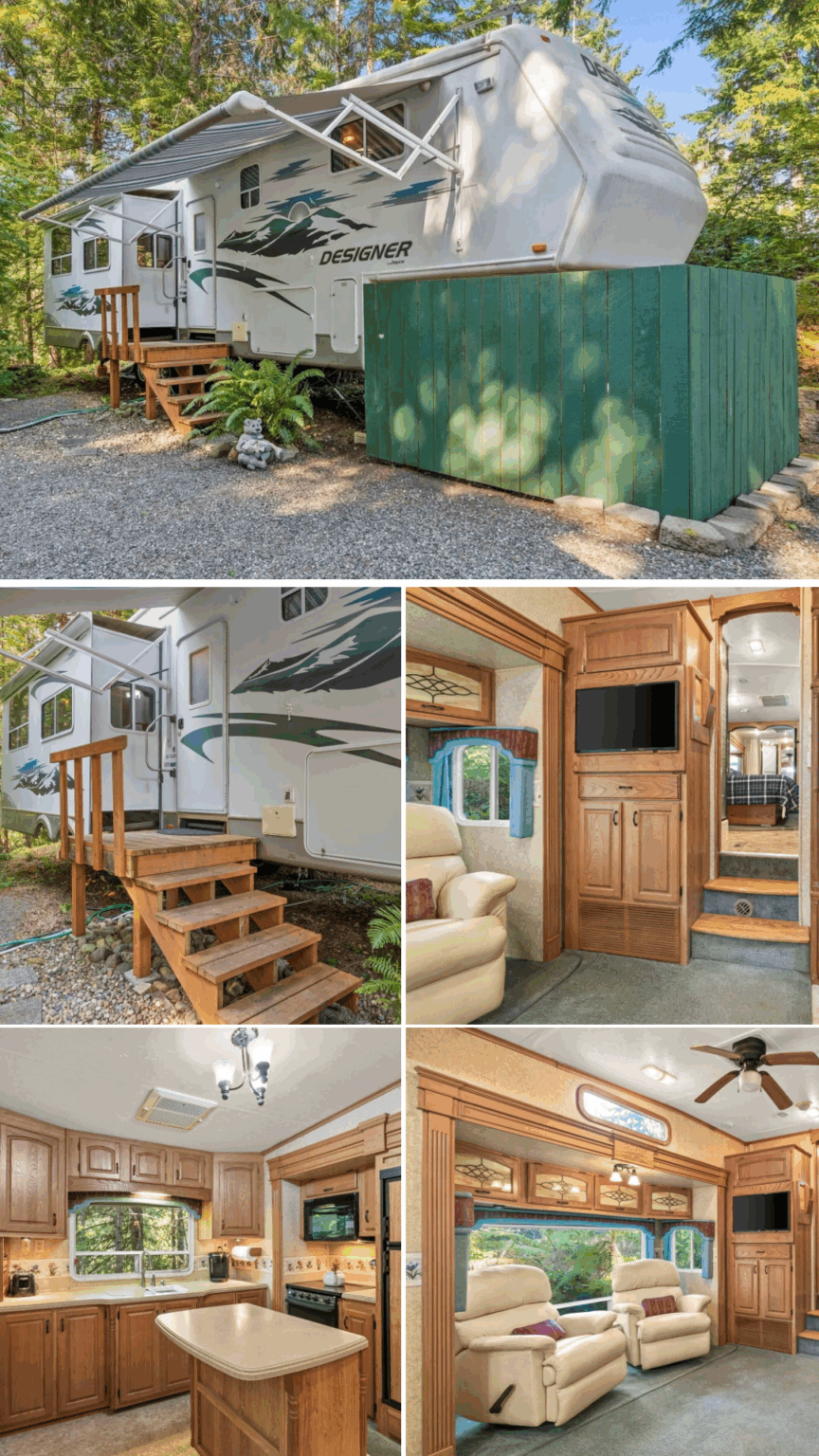 Inside a 2007 Jayco Designer 5th Wheel Camper Trailer Remodel That ...