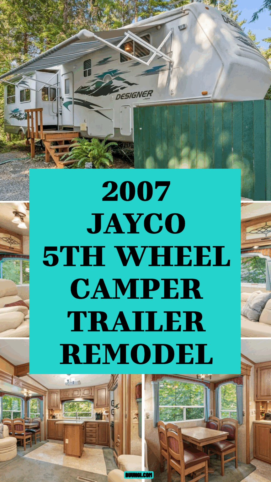 Inside a 2007 Jayco Designer 5th Wheel Camper Trailer Remodel That ...
