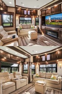 Inside Look at The Luxury Fifth Wheel RV Camper Trailer: Inspiring ...