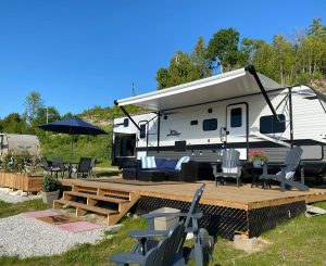 33 Stunning Permanent RV Camper Outdoor Set Up Ideas: Turn Your Site ...