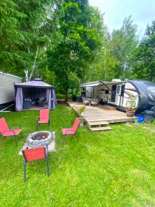33 Stunning Permanent RV Camper Outdoor Set Up Ideas: Turn Your Site ...